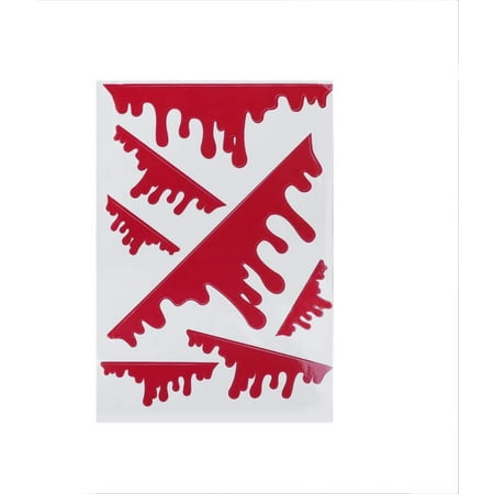 YDHely 7 Pieces Car Vinyl Sticker, Funny Bleeding Red Blood Drip Zombie ...