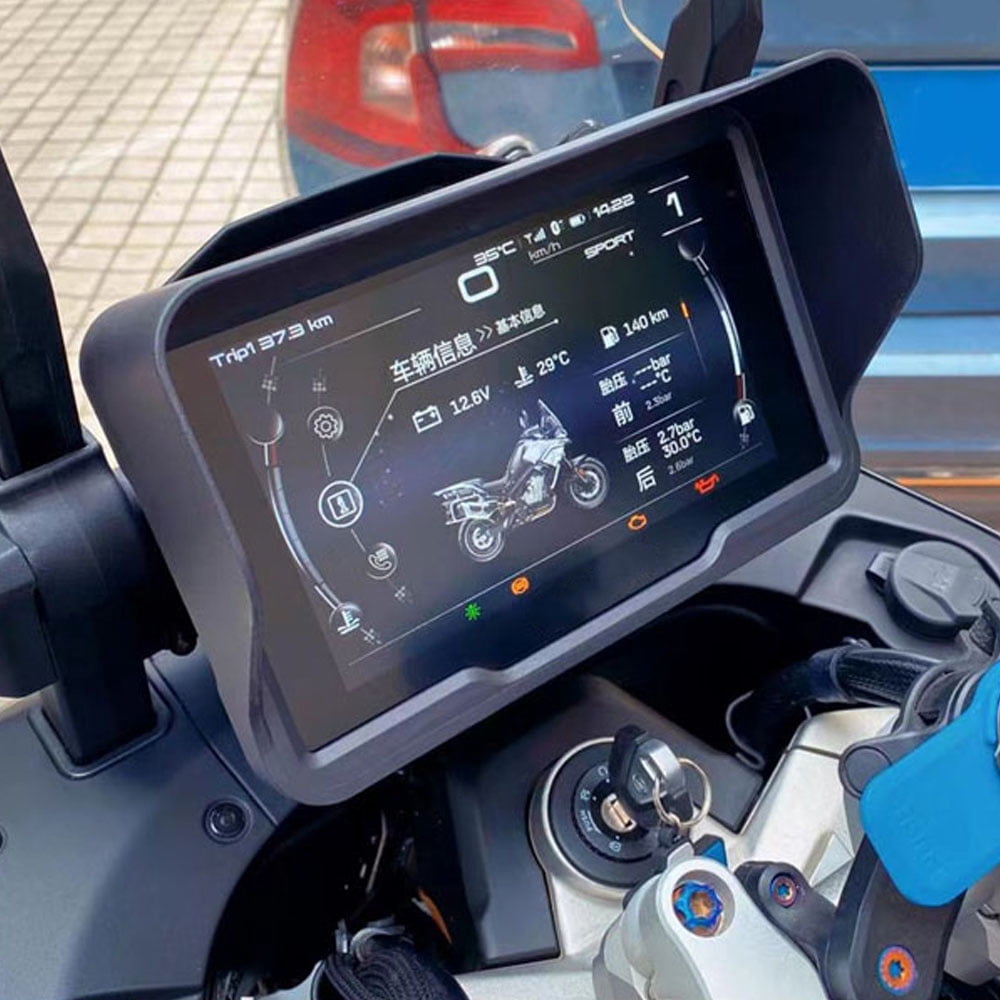 Fauful Motorcycle Sun Visor Speedometer Tachometer Cover Display Shield ...