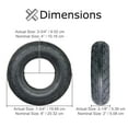 AlveyTech 200x50 "No-Flat" Flat Free Solid Rubber Scooter Tire with ...
