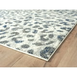 Abani Casa Collection Grey Cream 8' x 10' Leopard Print Modern Area Rug ...
