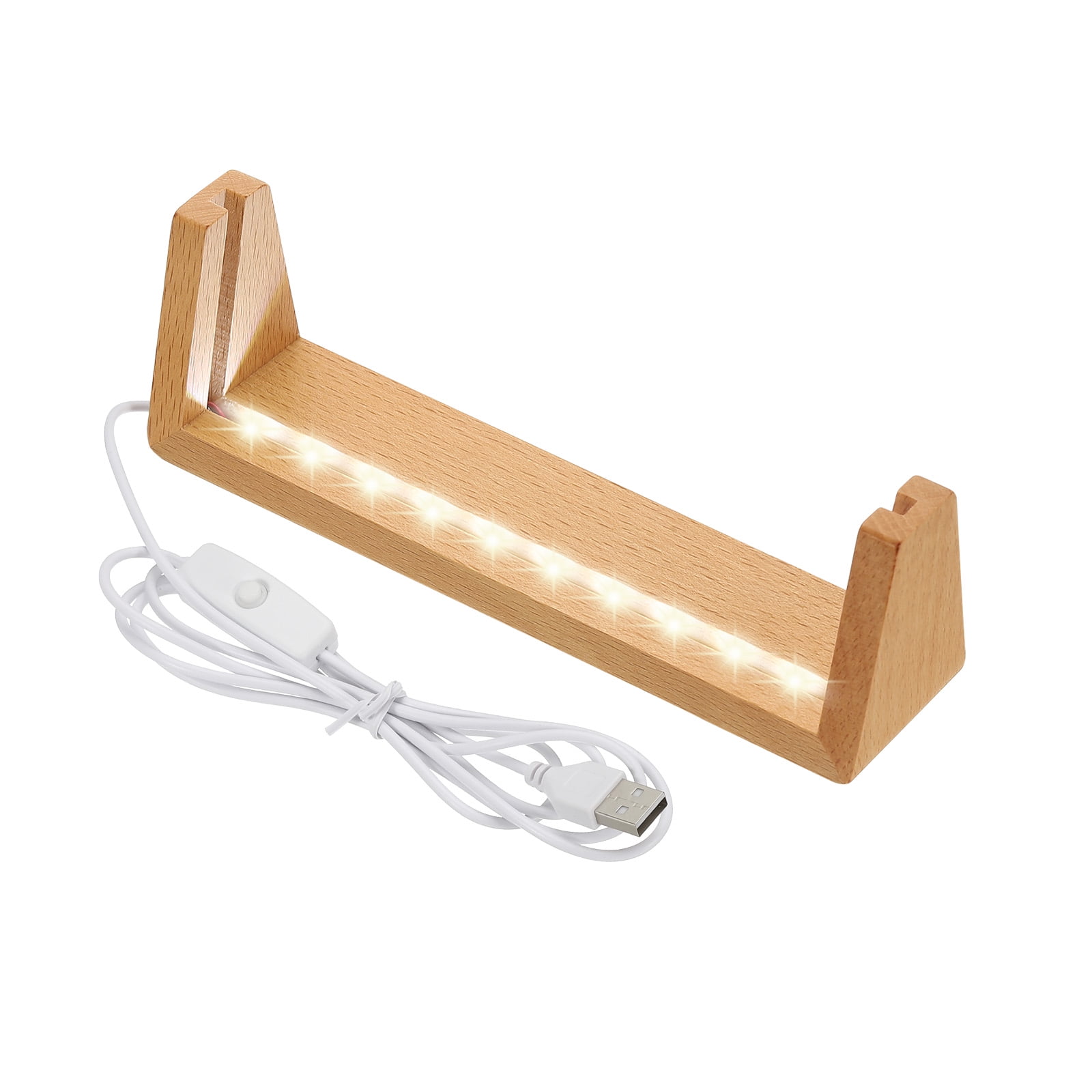 Click here for Unique Bargains Uxcell 7 Inch Wooden Led Light Bas... prices