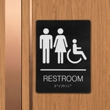Raindrops Gender Neutral Toilet Sign Disabled Wheelchair Simple Sign ...