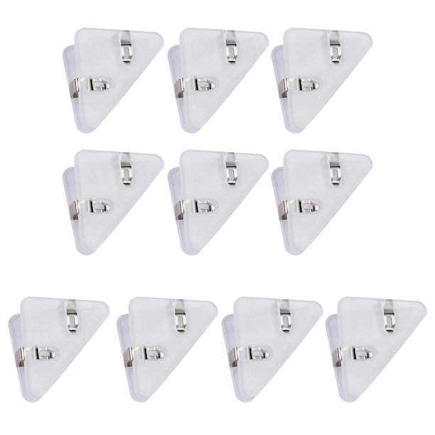 Farfi 10Pcs Triangle Clips Multifunctional Transparent Large Angle ...