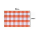 Ikohbadg Orange Plaid Cotton Hand-Woven Outdoor Rug: Fall Layered ...
