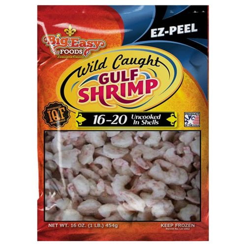 Big Easy Foods Uncooked Wild Caught Gulf Shrimp 16 Oz