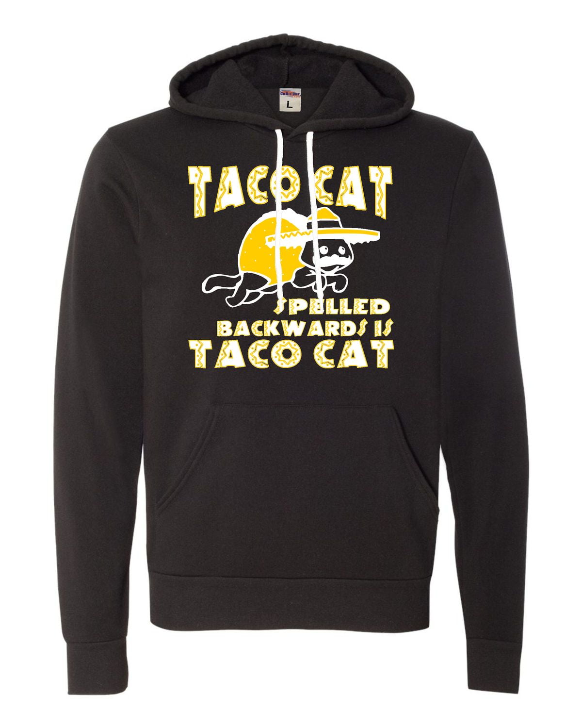 Adult Taco Cat Spelled Backwards Is Taco Cat Funny Deluxe Super Soft ...