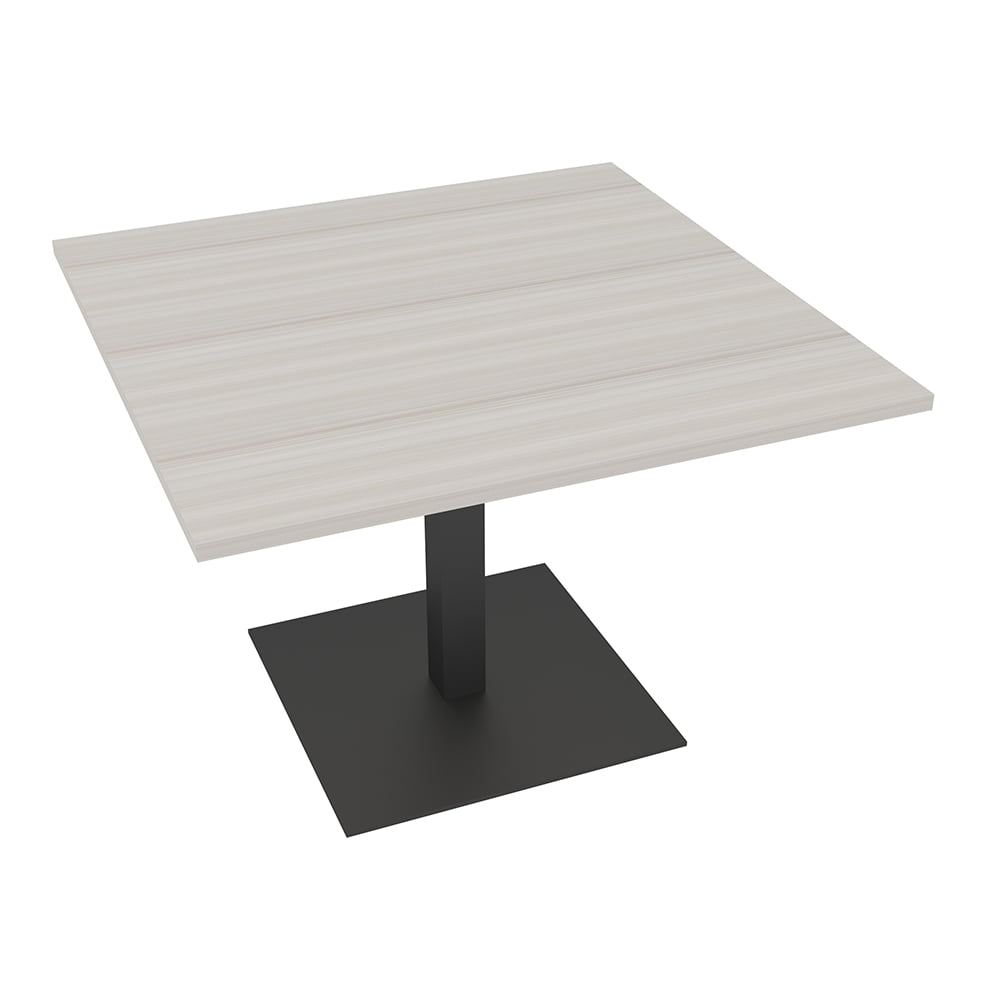 4 Person Square Meeting Table With Square Metal Base 46" Square Table ...