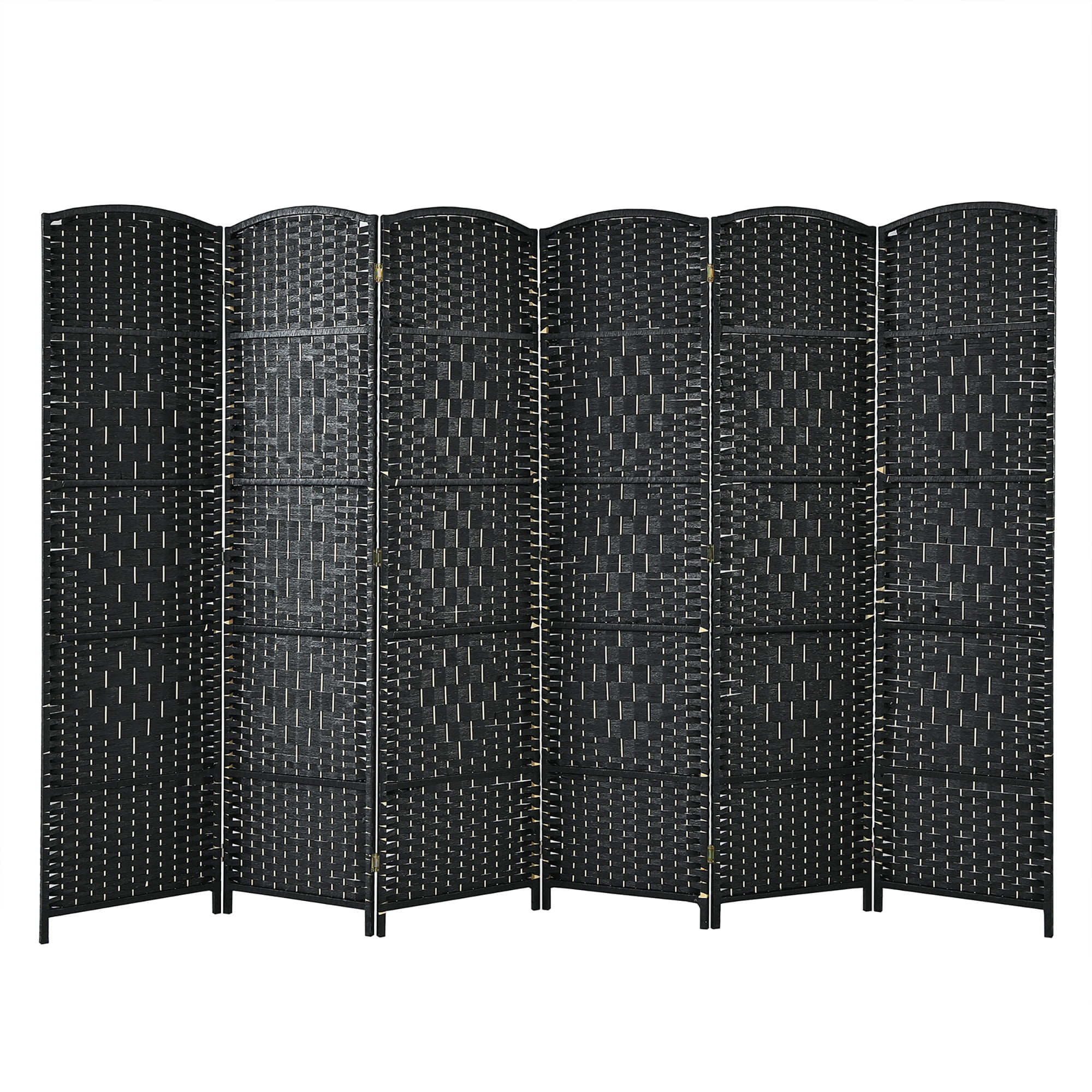 Click here for Costway 6-Panel Room Divider 6ft Weave Fiber Foldi... prices