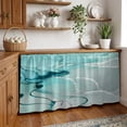 Aqua Marble Pantry Cabinet Curtains 28''x51'', Modern Abstract Gradient ...