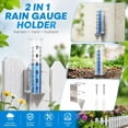 Outdoor Rain Gauge Measuring Tool Stainless Steel Post Mounted ...