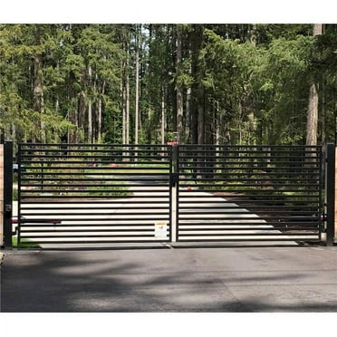 ALEKO Milan Style Dual Swing Galvanized Steel Driveway Gate 16 feet ...