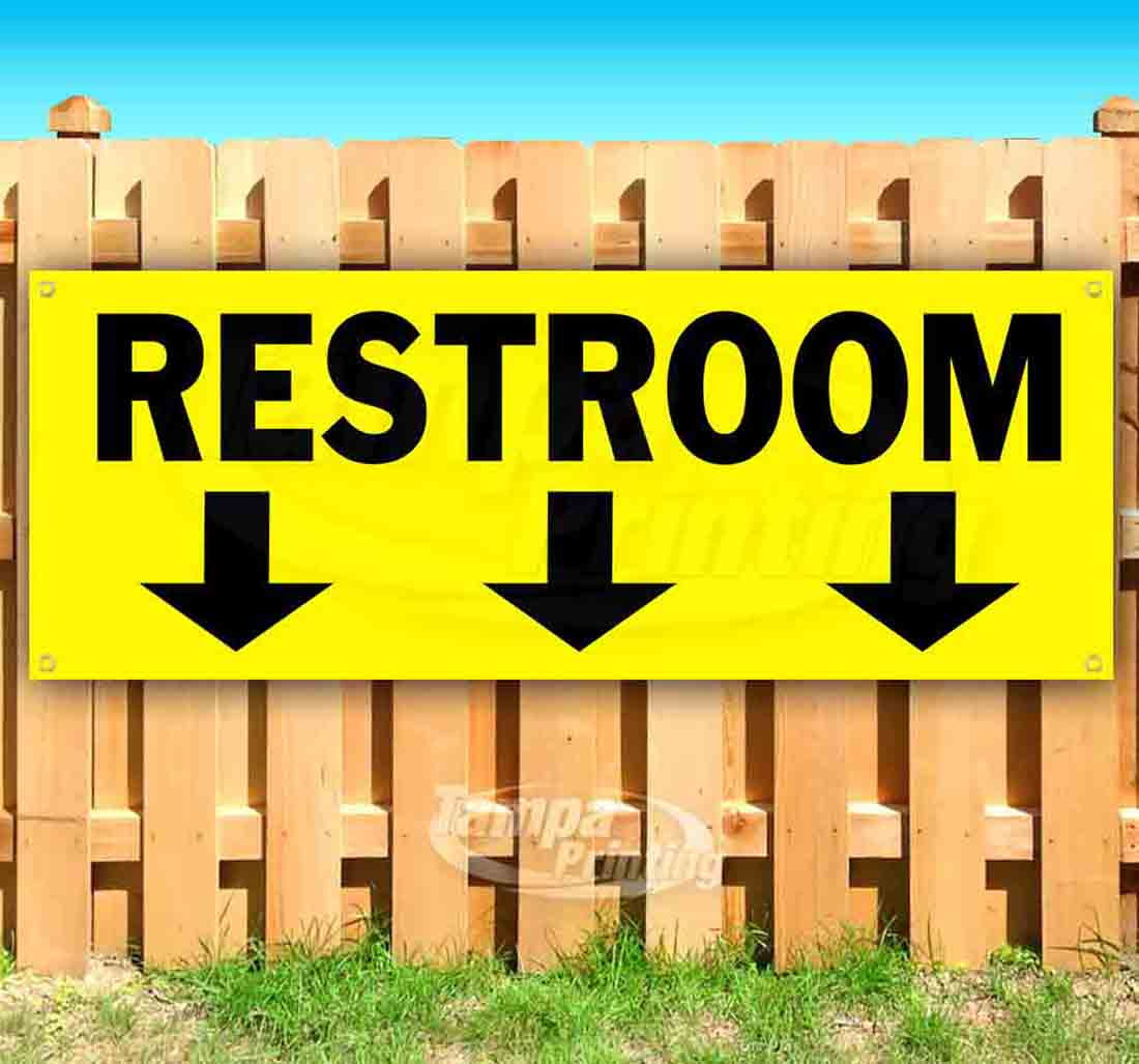 Restroom 13 oz Vinyl Banner With Metal Grommets - Walmart.com