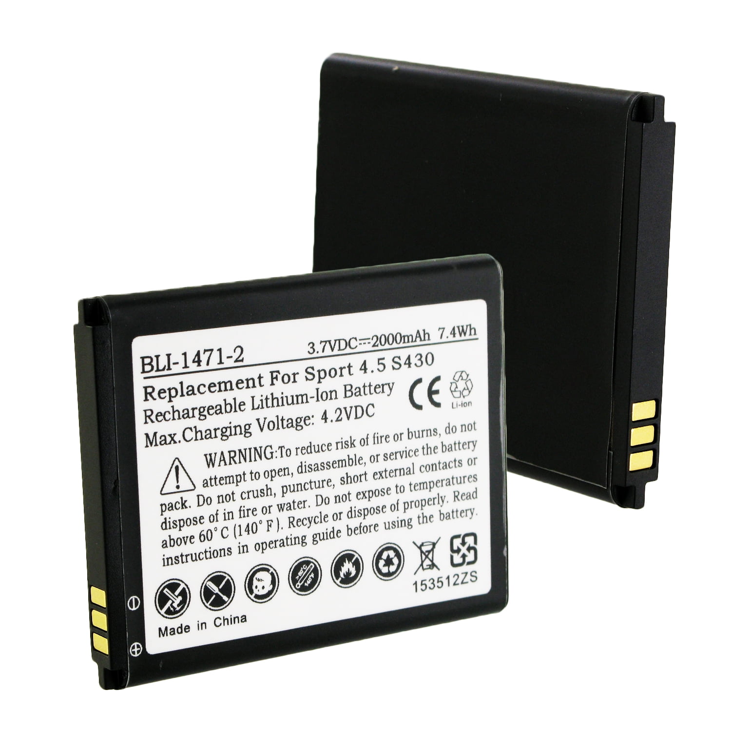 BLU C604906200L 3.7V 2000mAh LI-ION BATTERY Cellular Battery - Walmart.com
