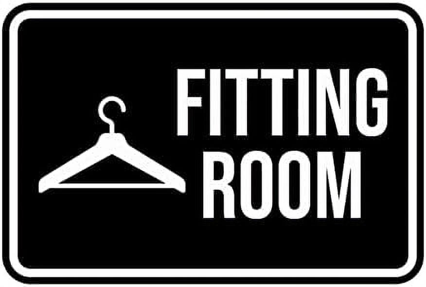 Classic Framed Fitting Room Sign (Black) - Small - Walmart.com