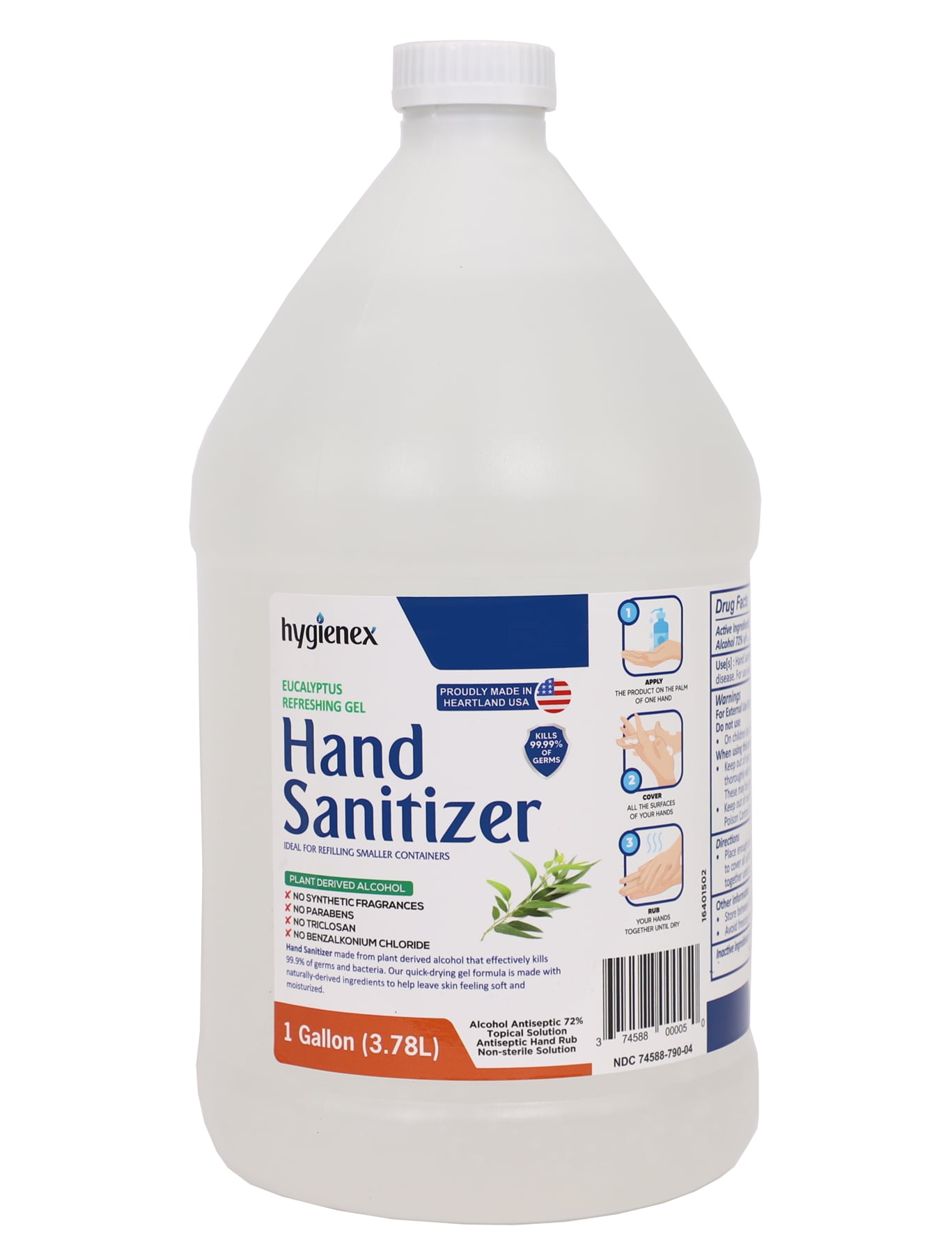 Buy Hygienex 1 Gallon Hand Sanitizer Gel, 128 Oz, Scented with ...