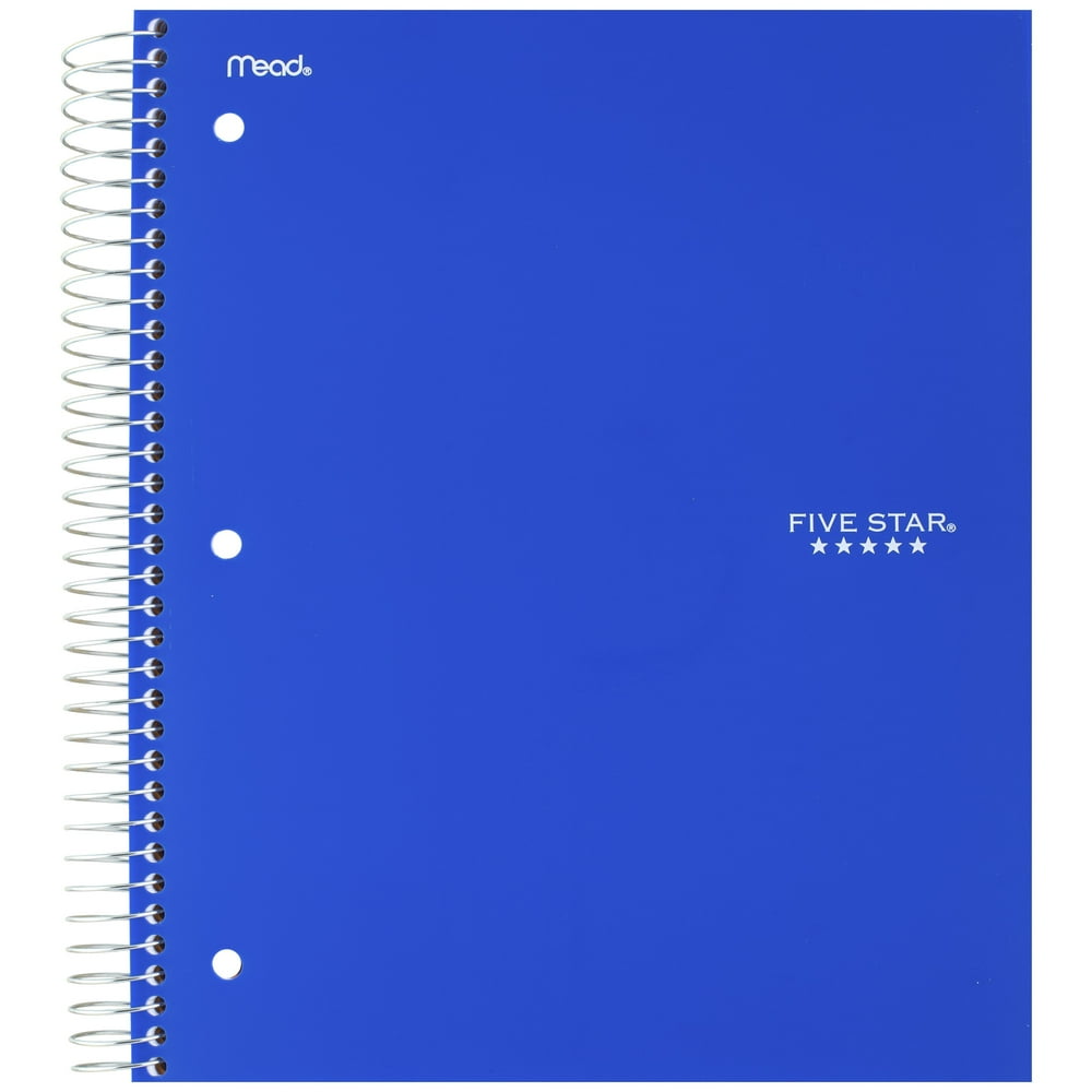 Five Star Notebook, 5 Subject, College Ruled, 11" x 8 1/2" (73635 ...
