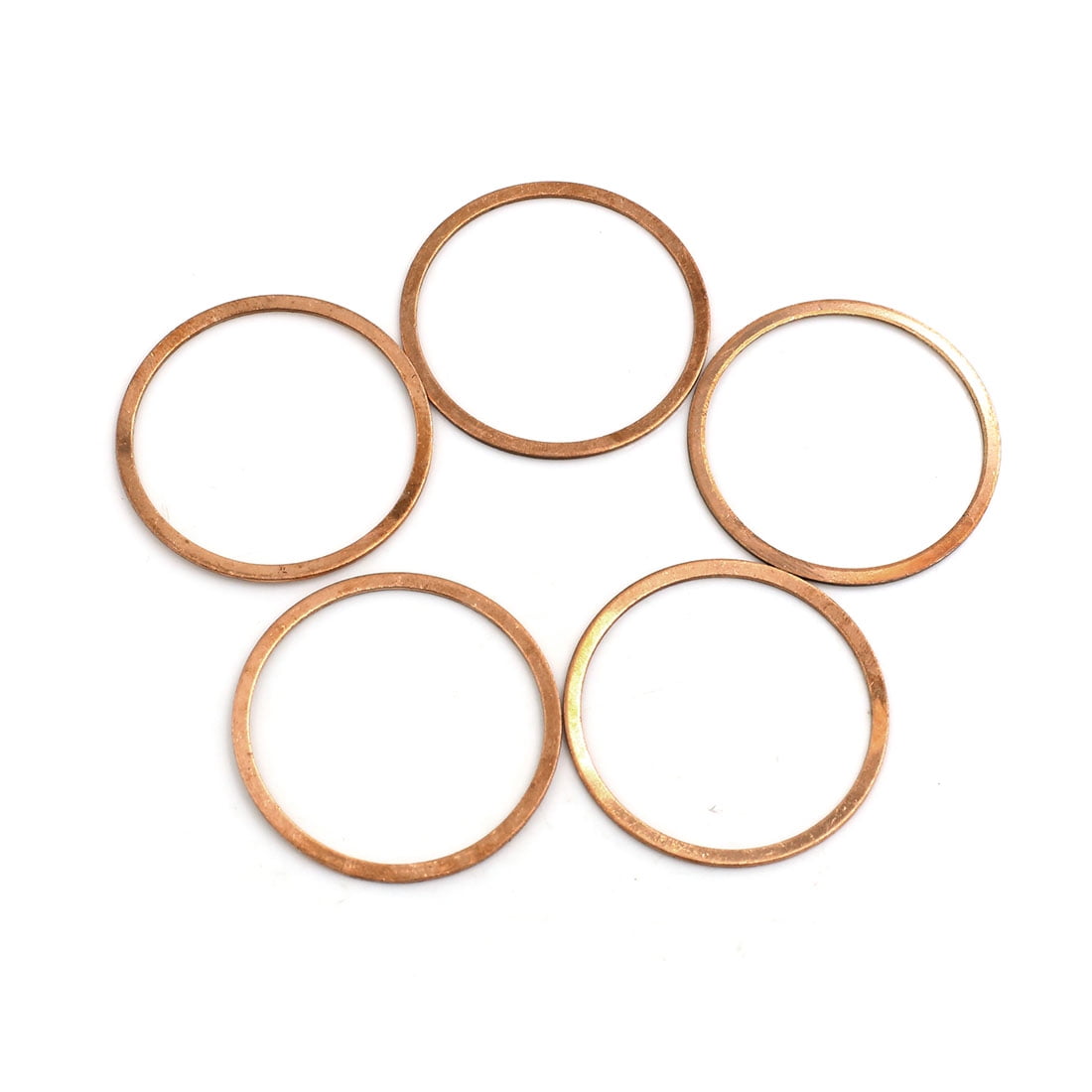 Click here for Unique Bargains 5 Pcs Copper Tone Sealing Rings Fl... prices