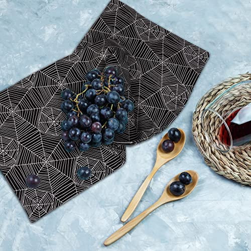 Urban Villa Kitchen Towels Spider Print Black/White Color Halloween 100 ...