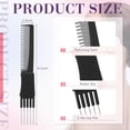 ACDANC 3 Pack Teasing Combs with Metal Prong,Salon Back Combs with ...