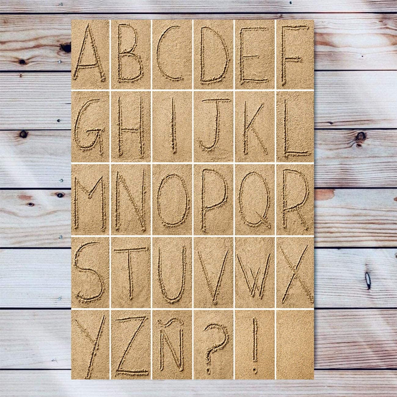 Alphabet Canvas Wall Art Artwork Wooden Frame Painting Composition Of ...