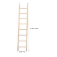 BESTYASH 2Pcs Light Yellow Wooden Bird Cage Ladder with Grinding ...