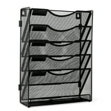 EasyPAG, Office Wall Organizer, 5 Tier Hanging Wall File Holder, Black ...