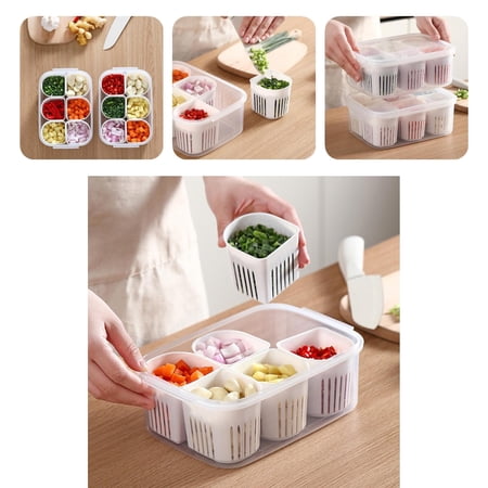 Fresh-keeping Box Plastic Storage Box Drainable Transparent Lid Food ...