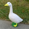 7" Realistic White Goose Garden Statue, Small Resin Farm Animal ...
