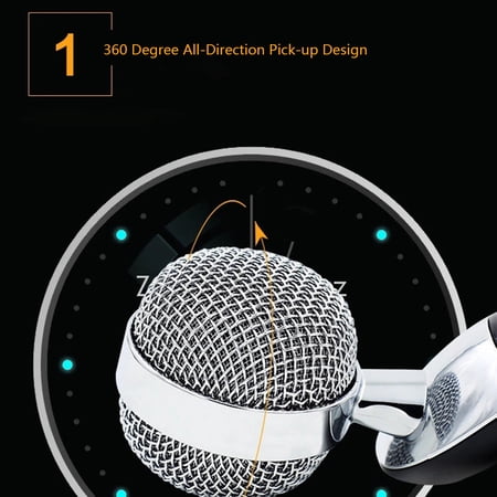 USB Condenser Microphone Clear Digital Sound Shock Mount microphone ...