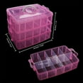 Casewin 3-Layer Things & Crafts Storage Box with 30 Adjustable ...