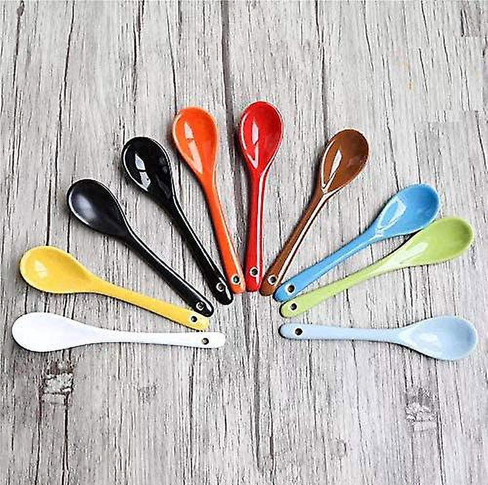Cucharas de sopa de cerámica YONGSHENG 5' Juego de 8 Colores surtidos ...