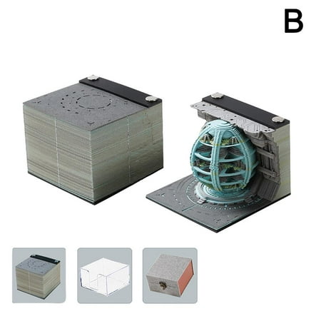 Sci-fi Block 3D Memo Pads Calendar Advent Sticky Note Calendar Paper ...