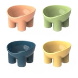 Tilted Elevated Cat Food Bowl - Cat Bowls Whisker Friendly Anti ...