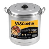 Vasconia Aluminum 32 Quart Steamer Pot with Steamer Tray and Lid ...