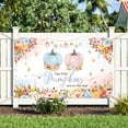 Pumpkin Baby Shower Backdrop Autumn Fall Boy Girl Twins Baby Shower ...