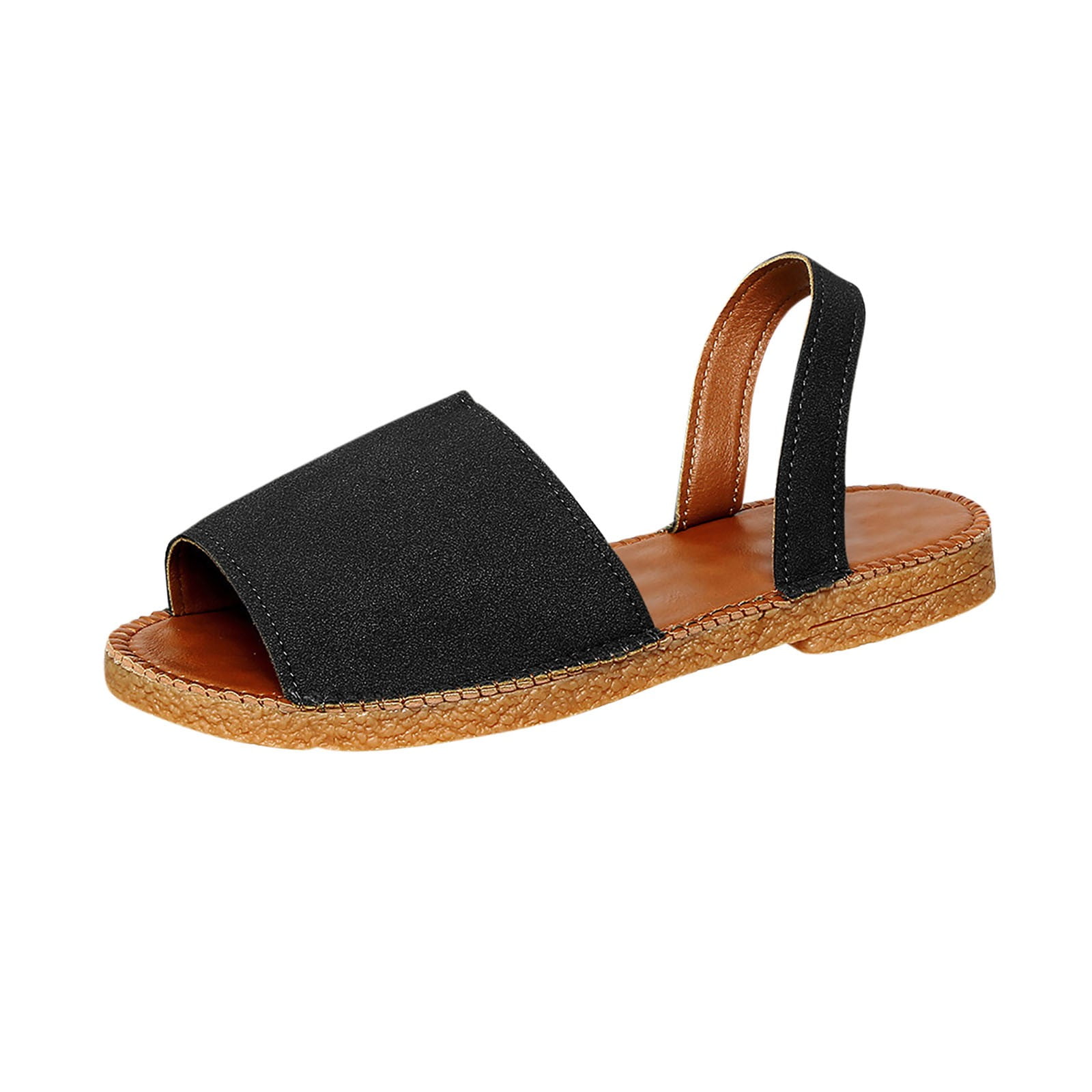 Click here for Generic Black Womens Open Toe Flat Sandals With So... prices