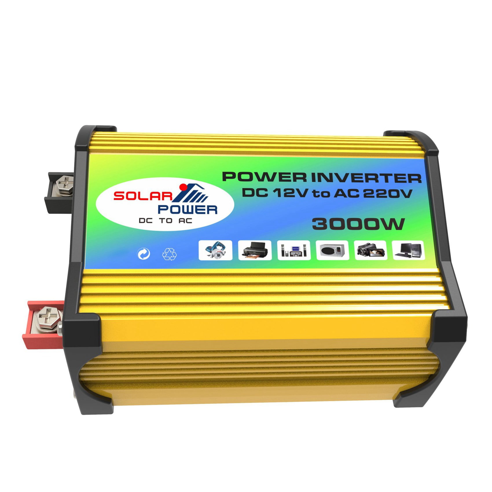 Car Power Inverter 3000W Pure Sine Wave – Converts 12V DC To 110V/220V ...