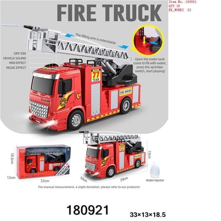 BOYS HAVE FUN TOYS Fire Truck Firction Power With Lights And Sound ...