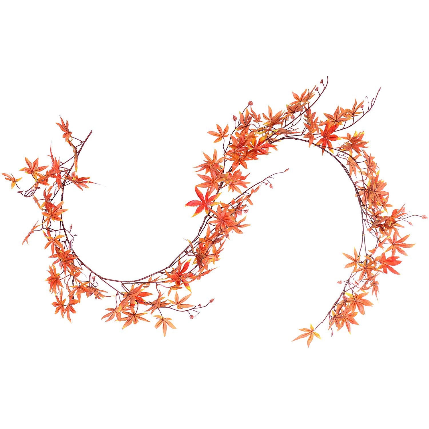 Coolmade Fall Maple Leaf Garland - 6.5ft/Piece Artificial Fall Foliage ...