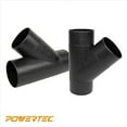 POWERTEC 70106 4-Inch Y-Fitting Dust Collection Hose Connector , Black ...