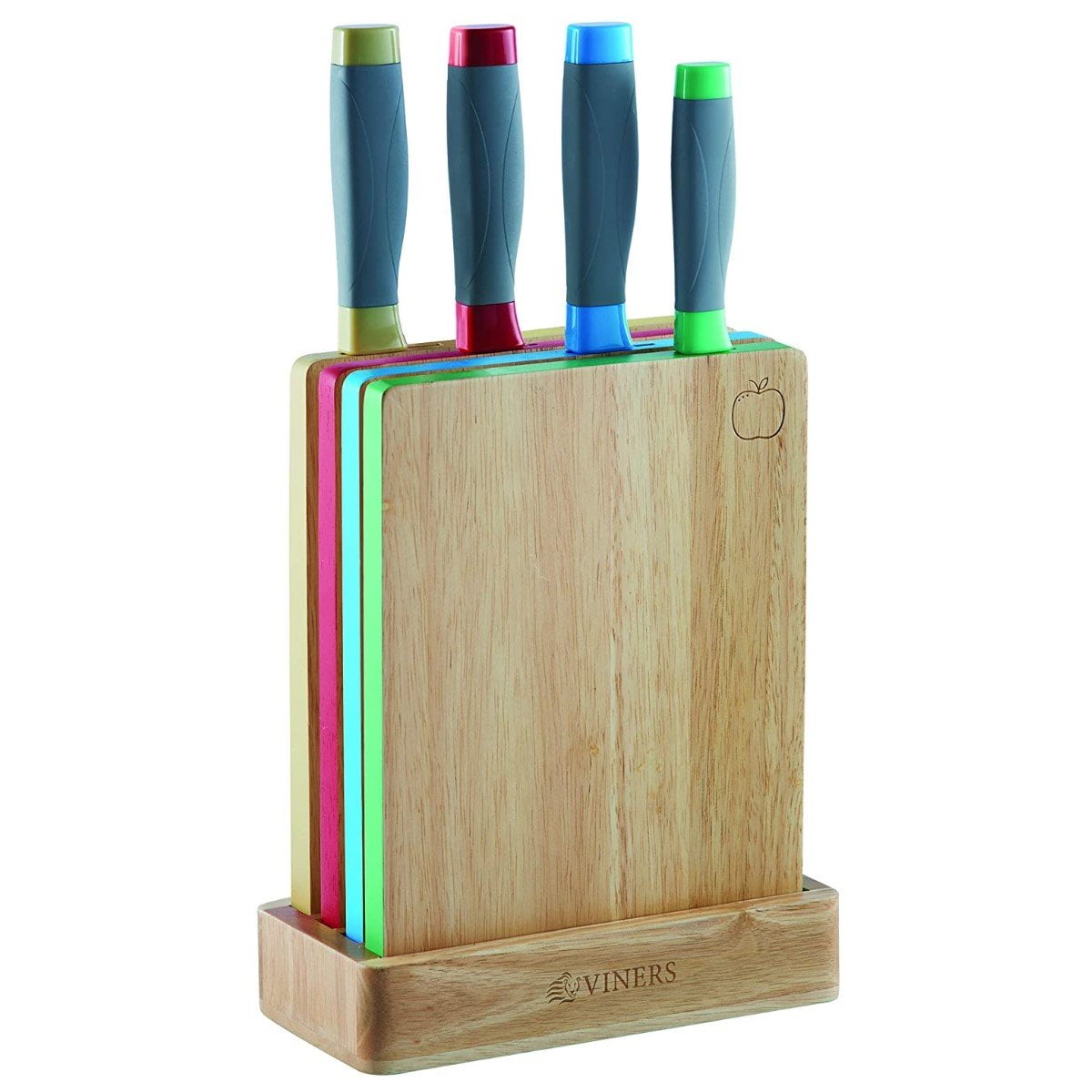 Viners Assure Color Coded Knife Block & Board Set - Walmart.com