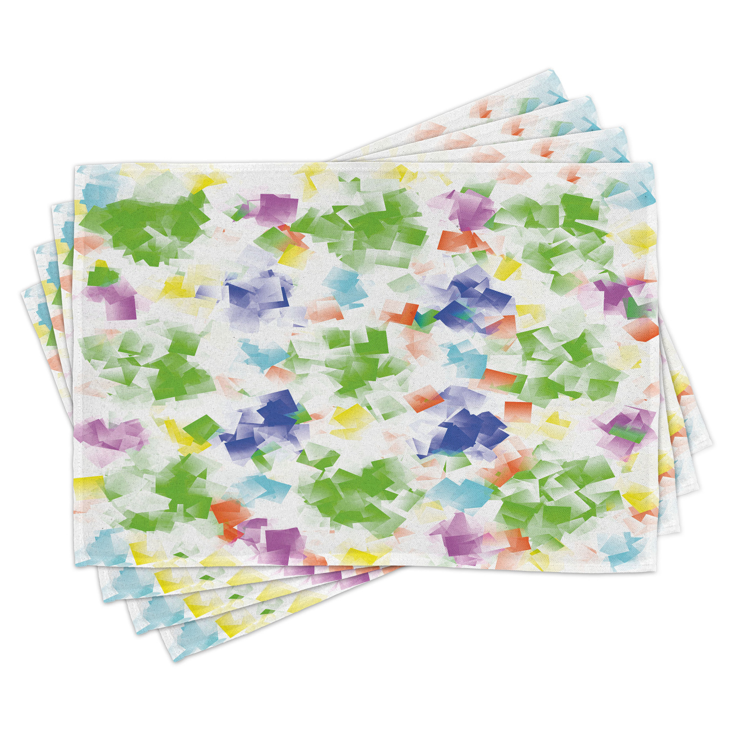 Modern Art Placemats Set of 4 Abstract Hallucinatory Fractal Morphing ...