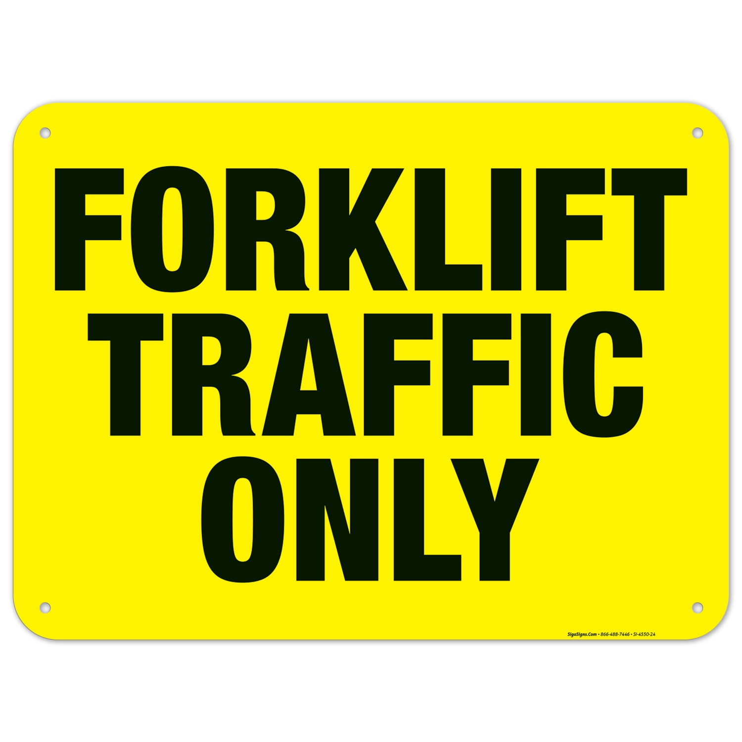 Forklift Traffic Only Sign, OSHA Caution Sign, - Walmart.com