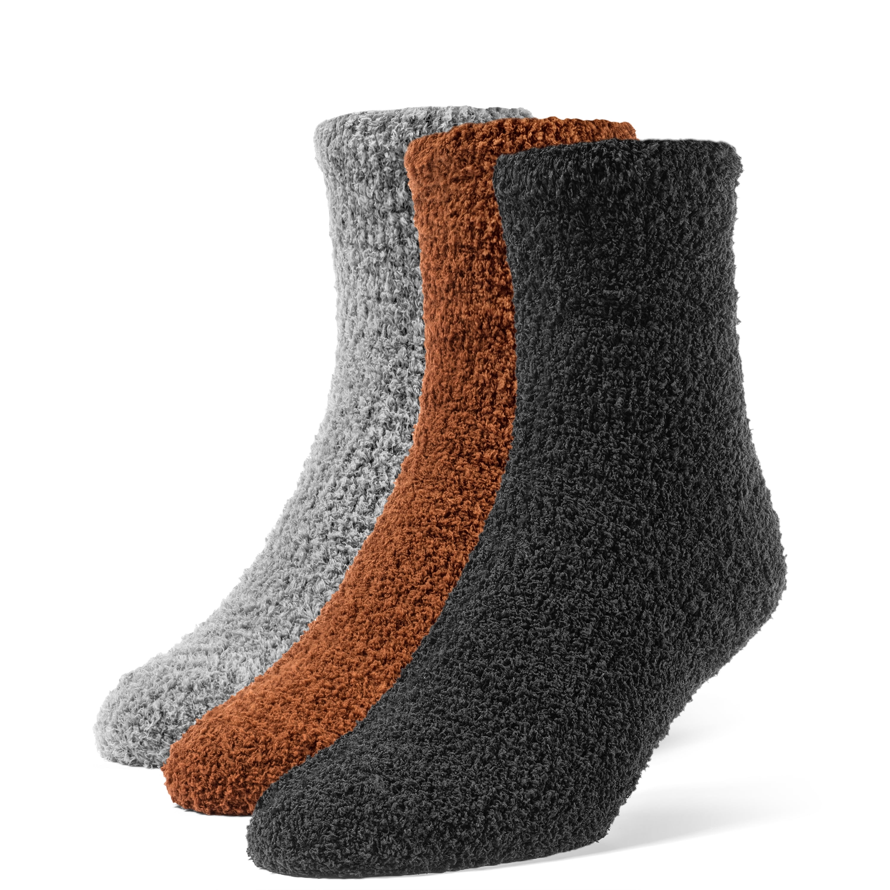 Galiva Women's Assorted Fuzzy Quarter Cozy Socks - 3 Pairs - Walmart.com