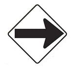 Voss Signs 203 Ar5 B&W White Plastic Reflective Trail Sign 6" Black ...