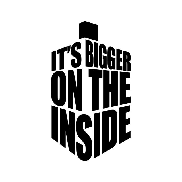 It's Bigger on the Inside Sticker Decal Die Cut - Self Adhesive Vinyl ...