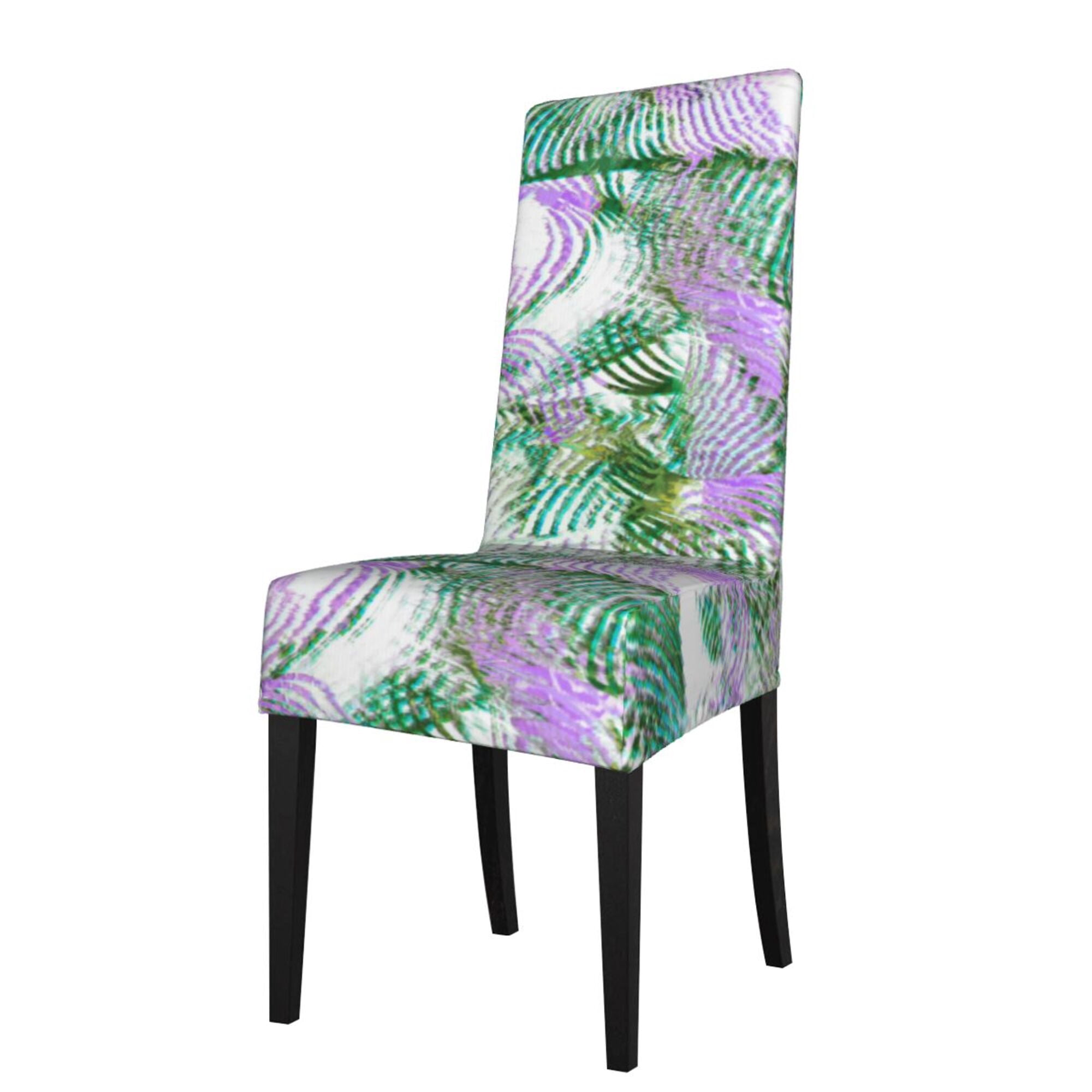 Abstract Stripe Dining Chair Slipcovers Chair Protectors Seat Covers ...