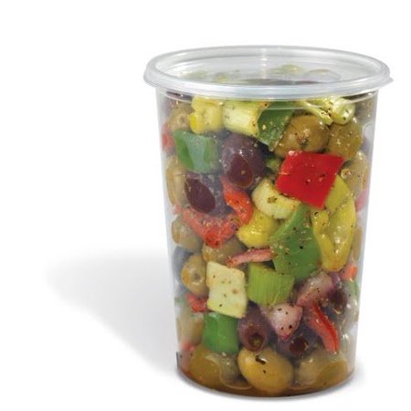 Placon 32RPL, 32 Oz clear Plastic Round Deli container with Heavy Duty ...