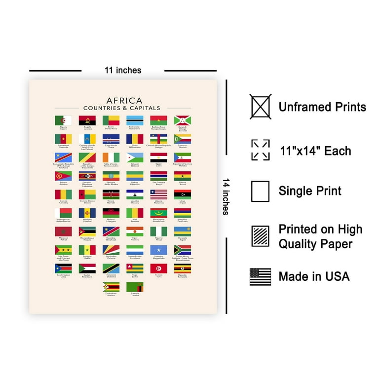 Flags Of African Countries Map Of Africa With Flags. 36498220 Vector