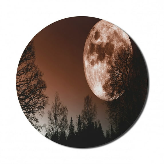 Moon Mouse Pad for Computers, Abstract Color Scheme with Forest ...